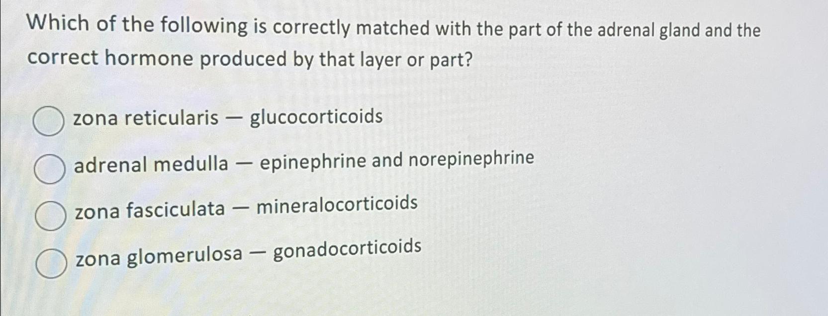 Solved Which of the following is correctly matched with the | Chegg.com