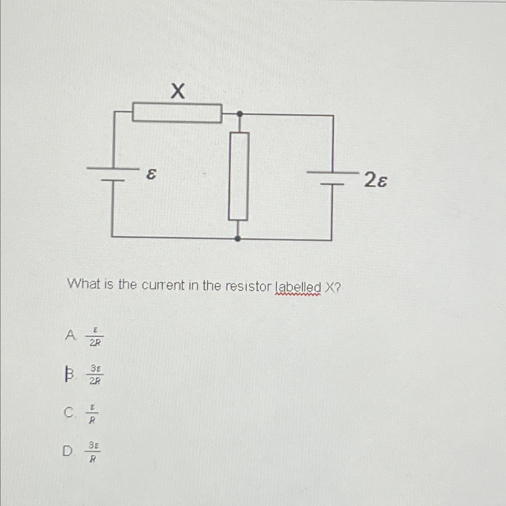 Solved What is the current in the resistor labelled | Chegg.com