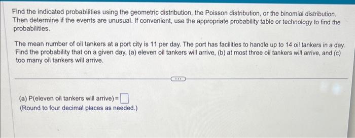 Solved Find the indicated probabilities using the geometric | Chegg.com