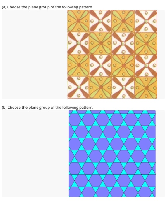 Solved (a) Choose the plane group of the following pattern. | Chegg.com