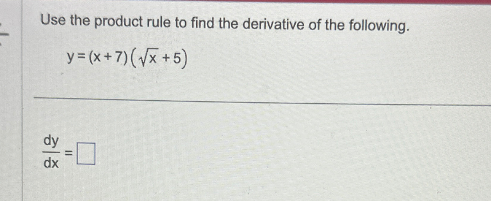 Solved Use the product rule to find the derivative of the | Chegg.com