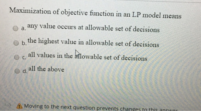 Solved Maximization Of Objective Function In An Lp Model