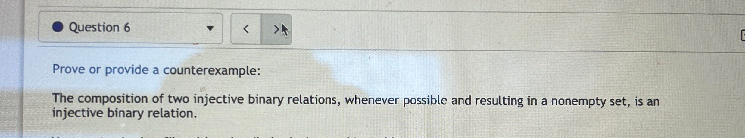 Solved Prove or provide a counterexample:The composition of | Chegg.com