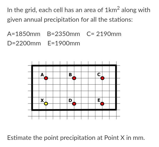 Solved In the grid, each cell has an area of 1km2. A, B, C, | Chegg.com