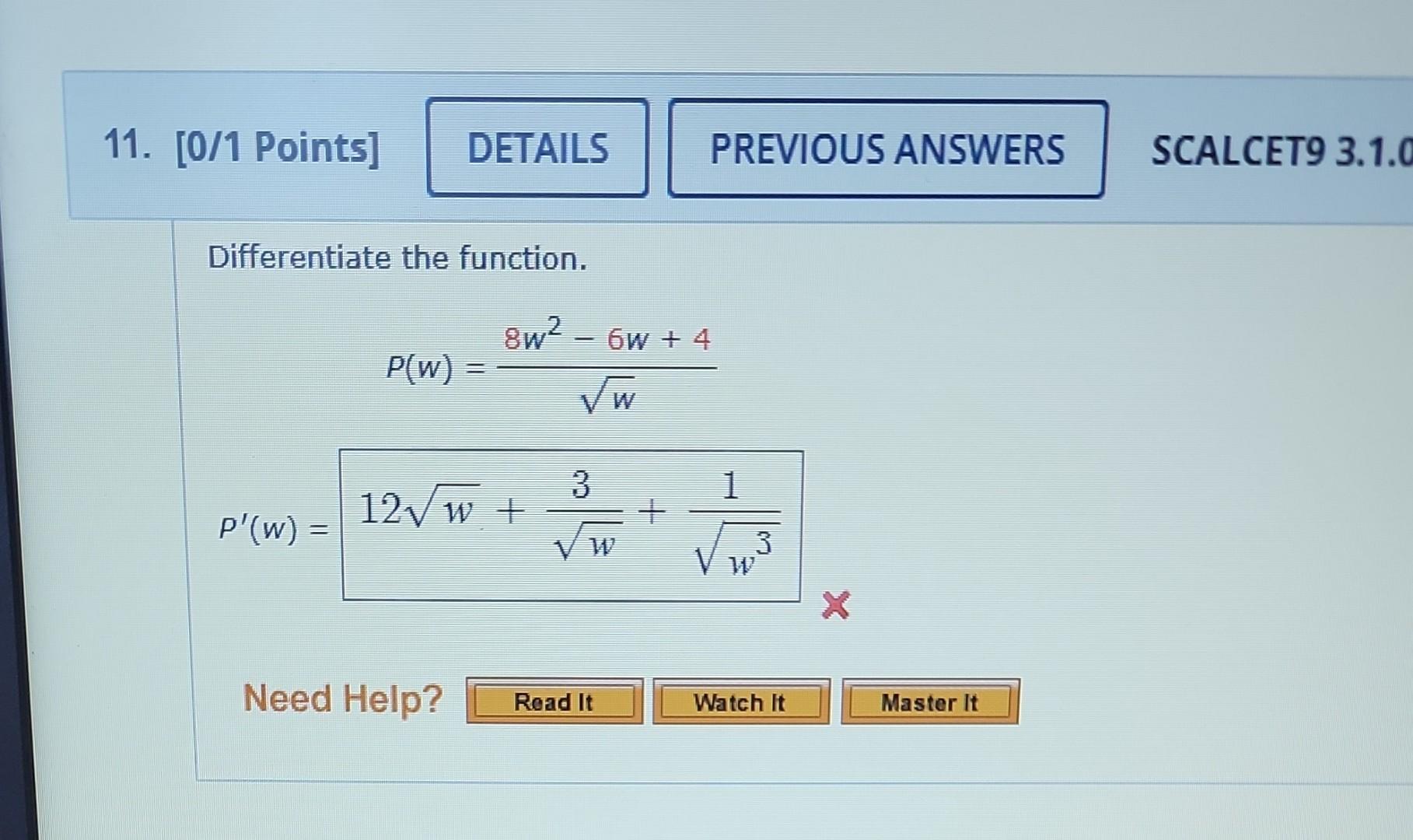 Solved Differentiate the function. | Chegg.com