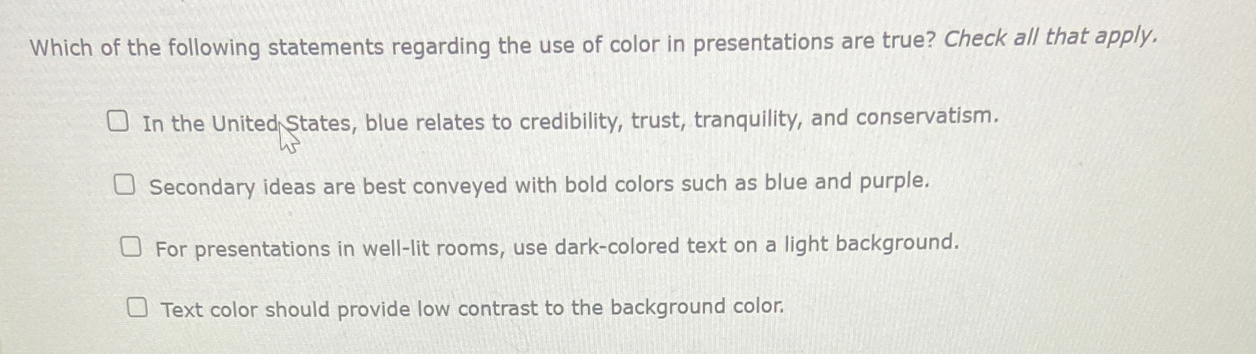 Solved Which of the following statements regarding the use | Chegg.com