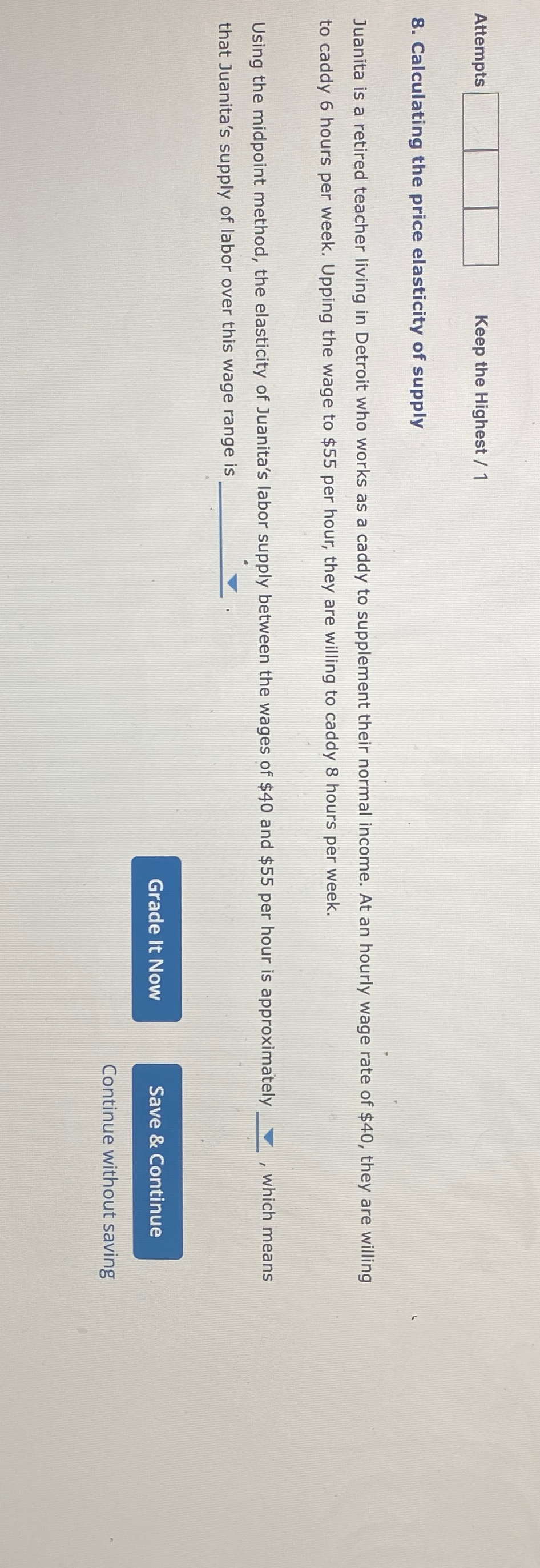 Solved AttemptsKeep the Highest / 18. ﻿Calculating the price | Chegg.com
