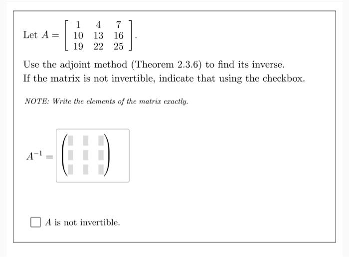Solved Linear Algebra problemFor the first question, det(A) | Chegg.com