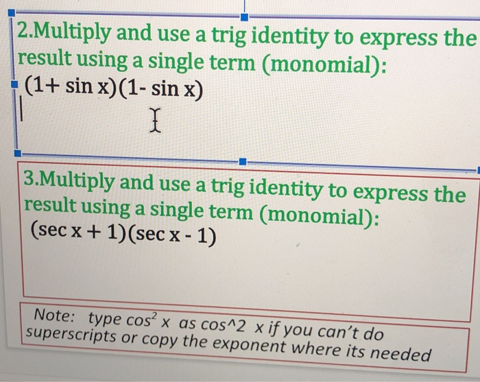 Solved 12.Multiply and use a trig identity to express the | Chegg.com