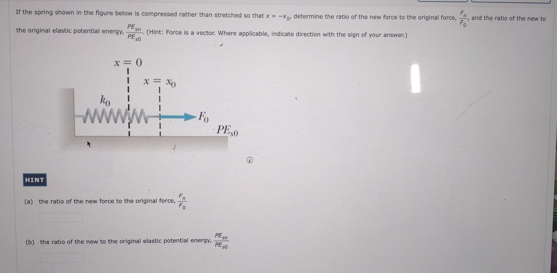 Solved If the spring shown in the figure below is compressed | Chegg.com