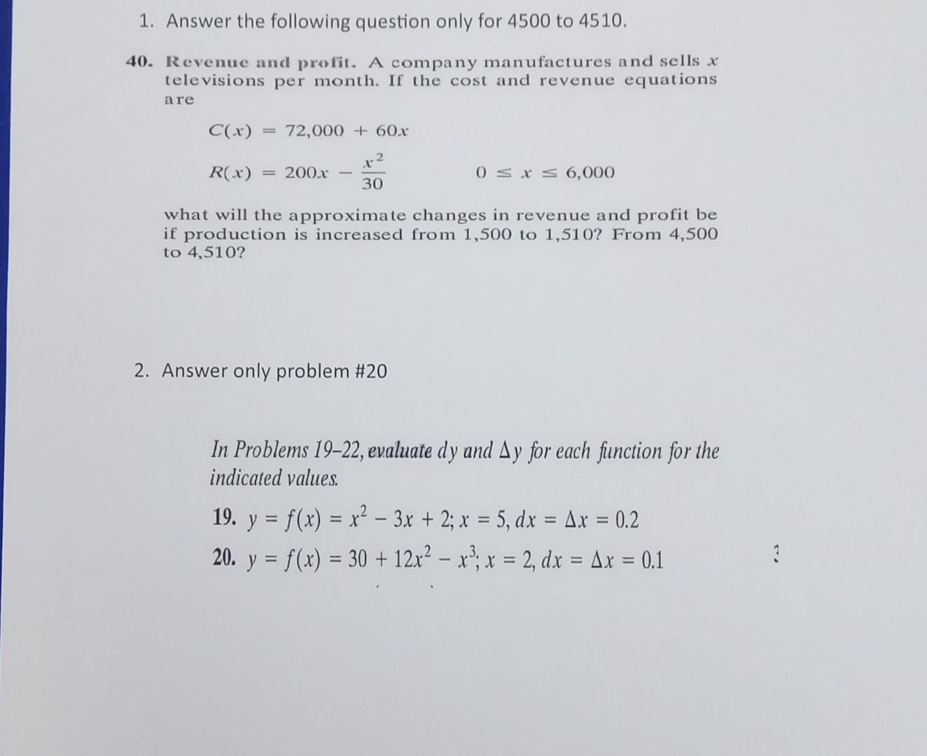 Solved 1. Answer the following question only for 4500 to | Chegg.com