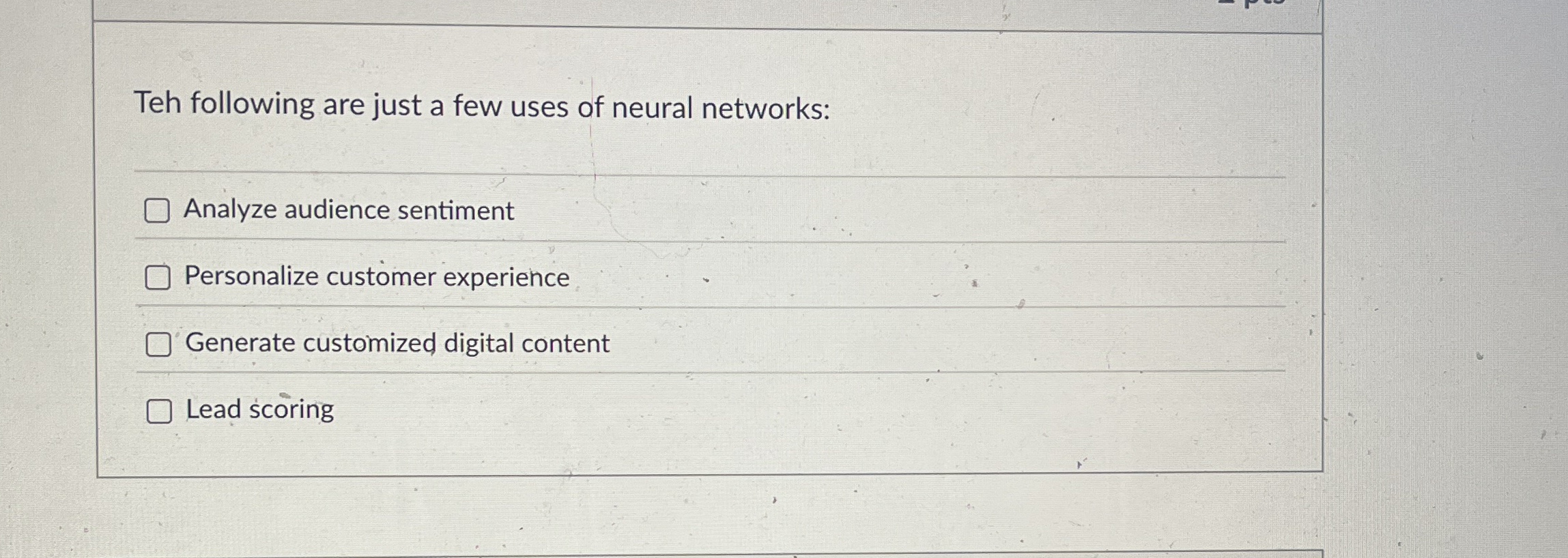 Solved The following are just a few uses of neural | Chegg.com