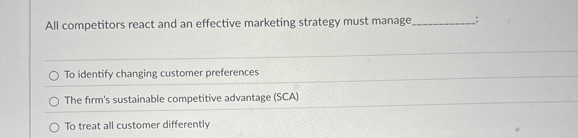 Solved All competitors react and an effective marketing | Chegg.com