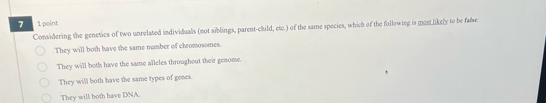 Solved 71 point\\nConsidering the genetics of two unrelated | Chegg.com