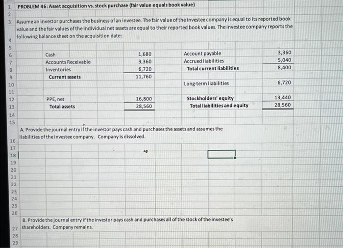 Solved Assume an investor purchases the business of an | Chegg.com