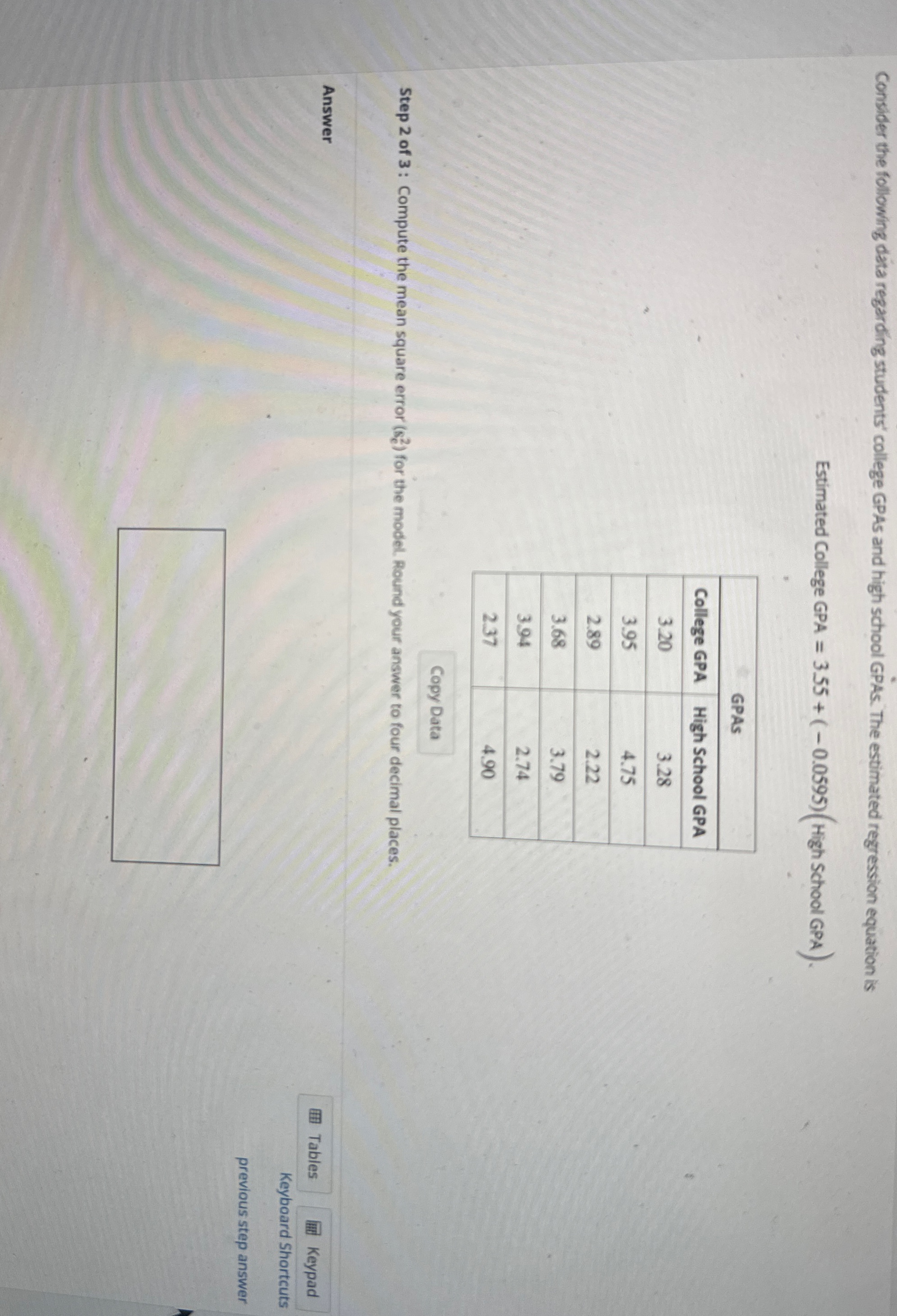 Solved Consider the following data regarding students' | Chegg.com