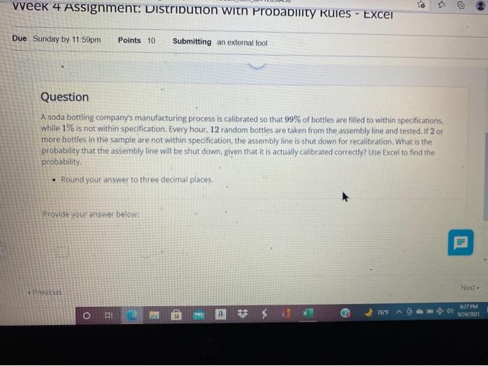 Solved Week 4 Assignment: Distribution with Probability | Chegg.com