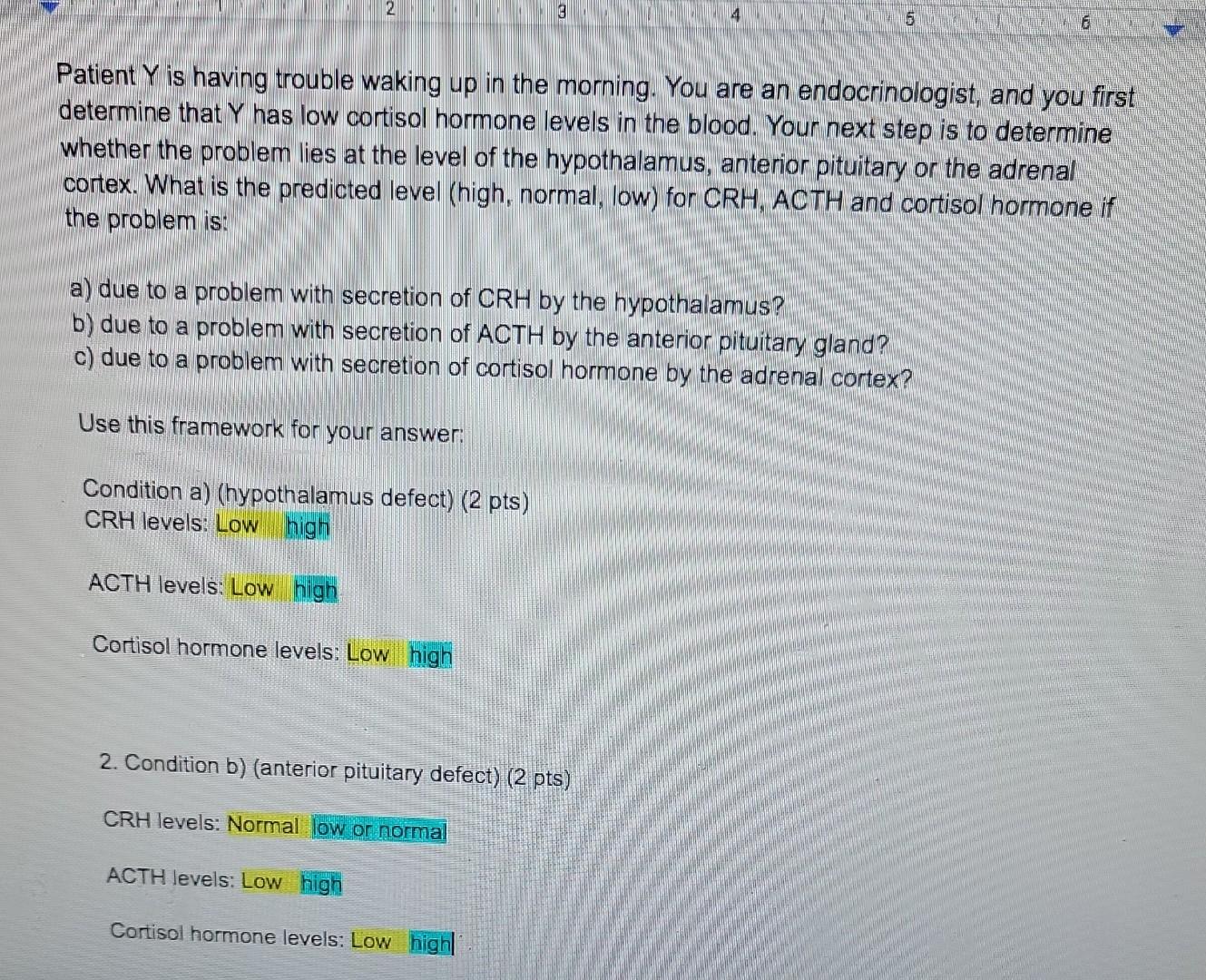 Solved Patient Y is having trouble waking up in the morning. | Chegg.com