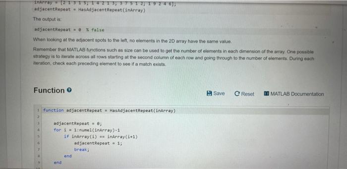 Solved Repeats To The Left in 2D Array Write a function | Chegg.com