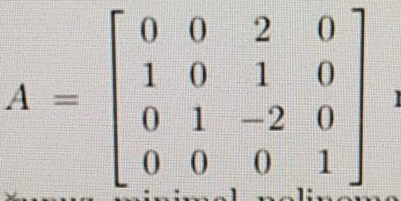 Solved Linear algebra URGENT Find the minimal | Chegg.com