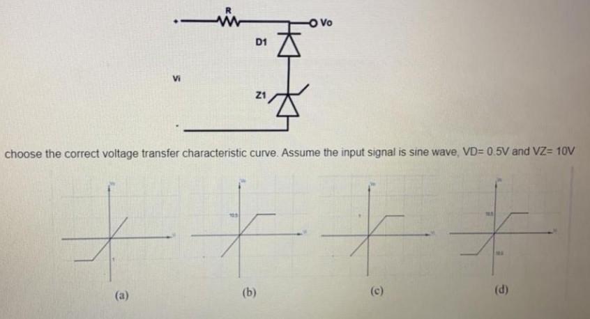 Solved For the following circuit, choose the correct voltage | Chegg.com
