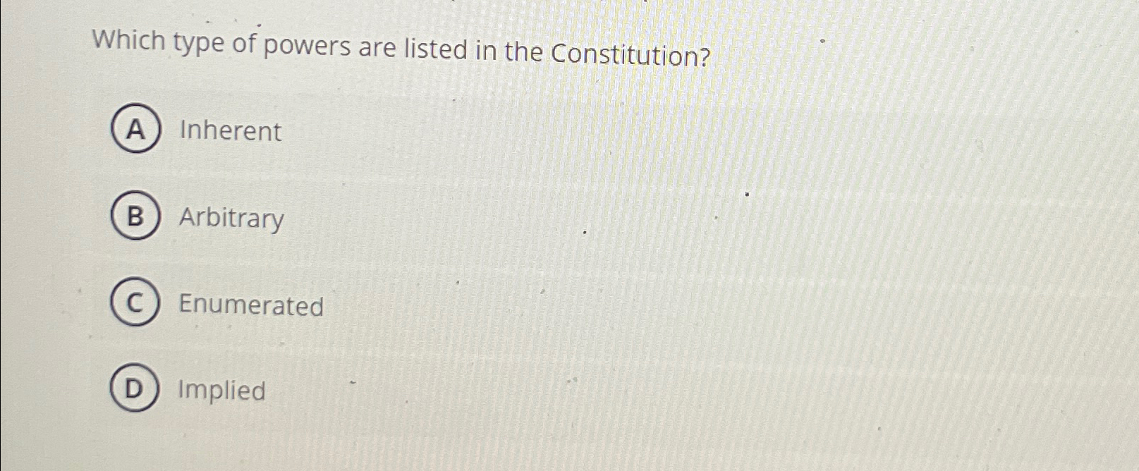 Solved Which type of powers are listed in the | Chegg.com