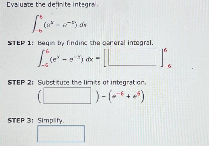 Solved Evaluate the definite integral. 6 Lolex - e (ex - | Chegg.com