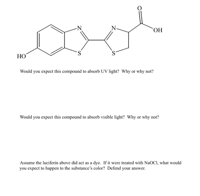 Solved OH HO Would you expect this compound to absorb UV | Chegg.com
