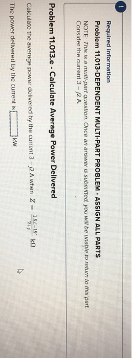 Solved Required information Problem 11.013-DEPENDENT | Chegg.com