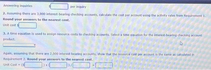 Solved Simplifying the ABC System: TDABC Golding Bank | Chegg.com