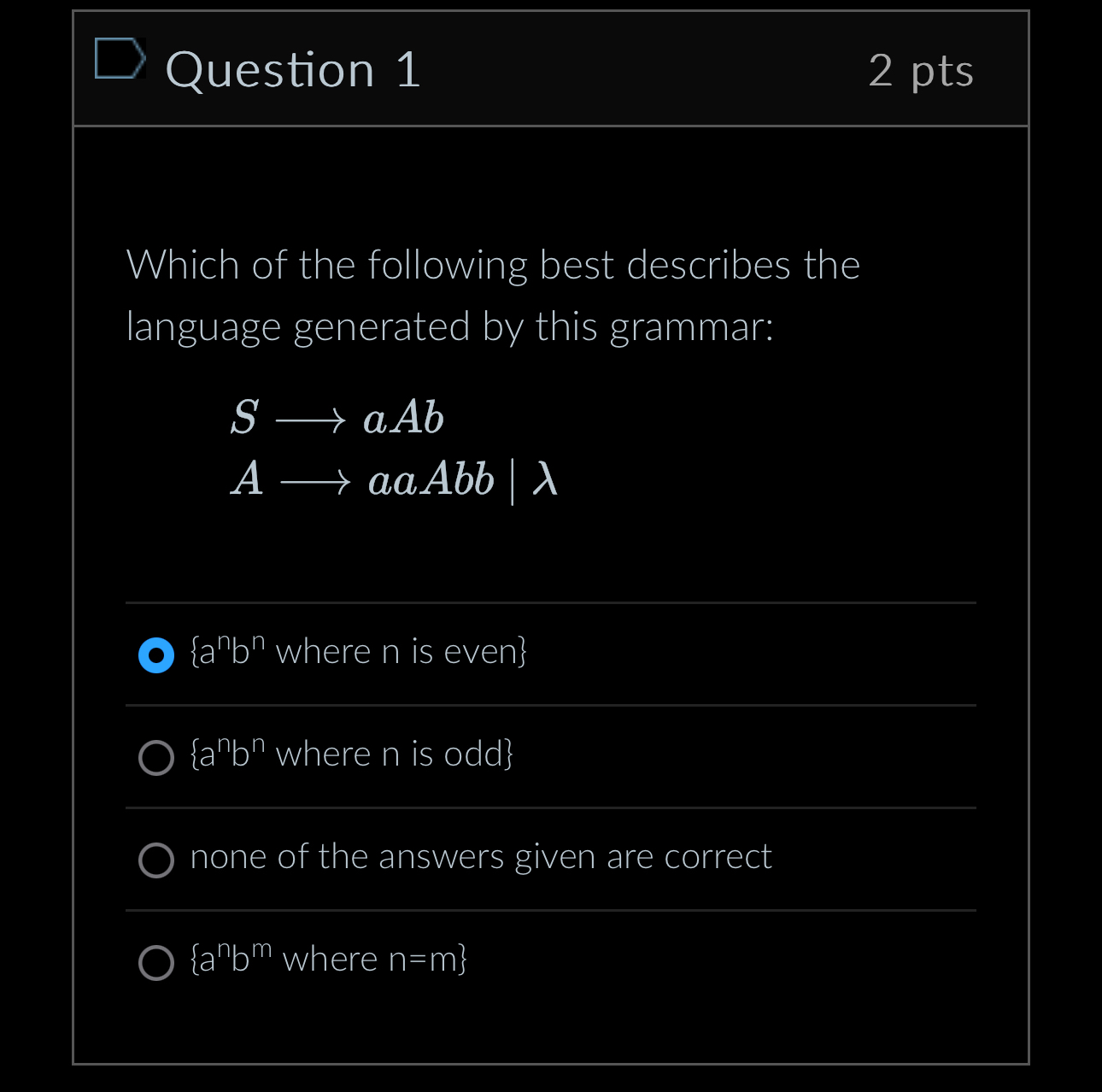 Solved Question 1Which of the following best describes the | Chegg.com