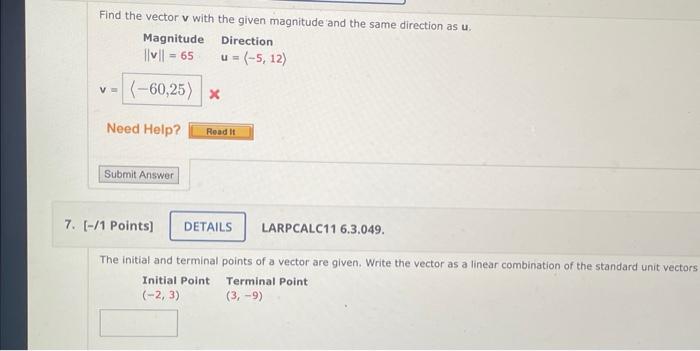Solved Find a unit vector u in the direction of v. Verify | Chegg.com