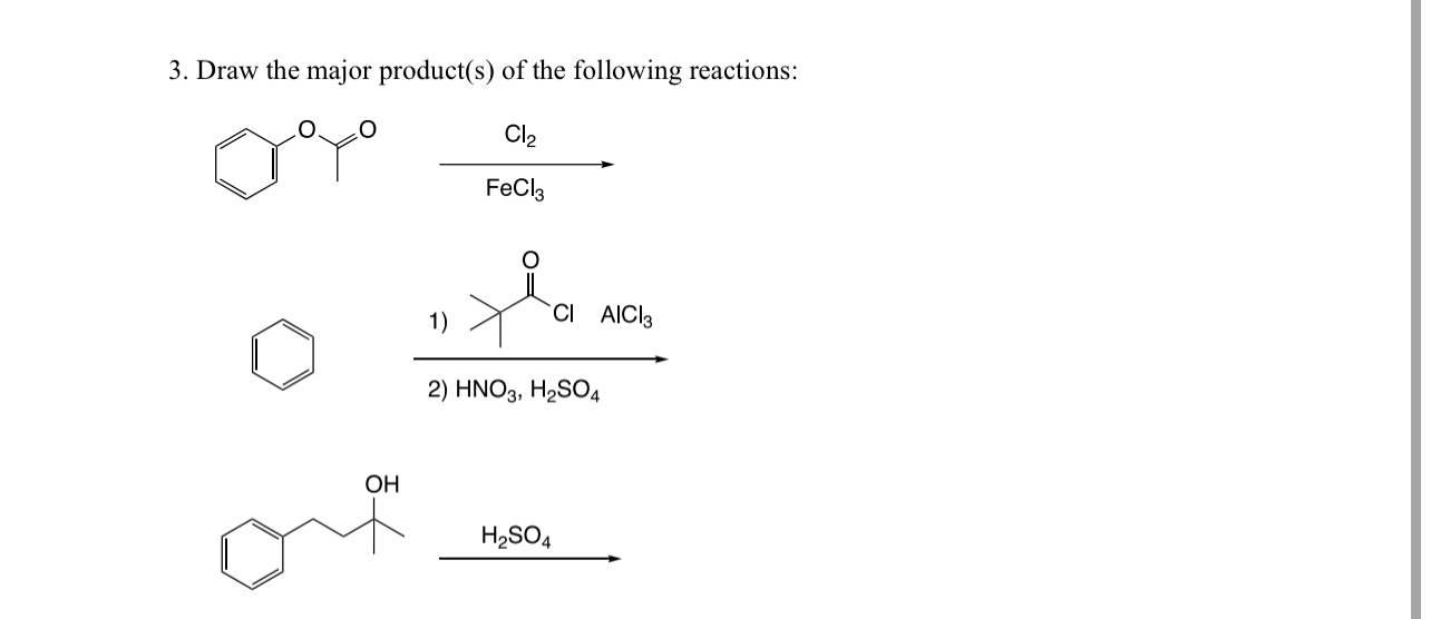 Solved Draw the major product(s) ﻿of the following | Chegg.com