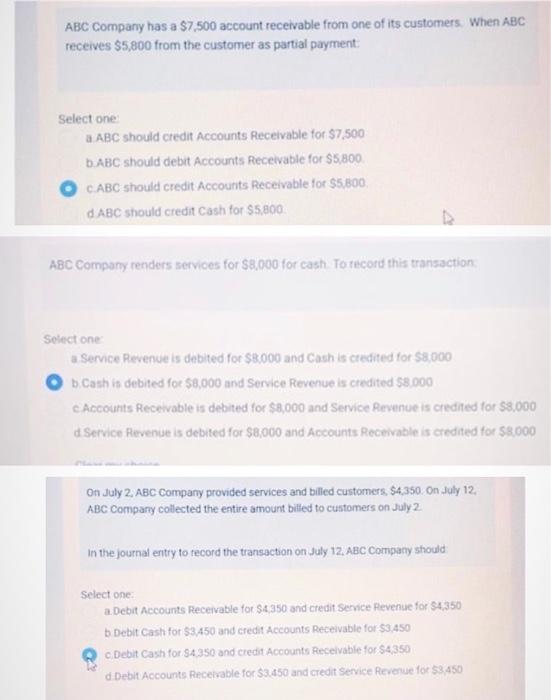 Solved ABC Company has a $7,500 account receivable from one | Chegg.com Solved ABC Company has a $7,500 account receivable from one | Chegg.com