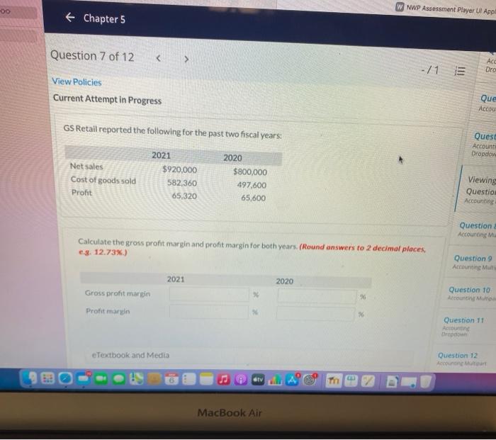 Solved W NWP Assessment Player Ul App + Chapter 5 Question 7 | Chegg.com