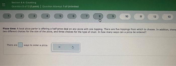 Solved Pizza time: A local pizza parlor is offering a | Chegg.com