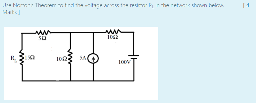 Solved 14. Use Norton's Theorem to find the voltage across | Chegg.com
