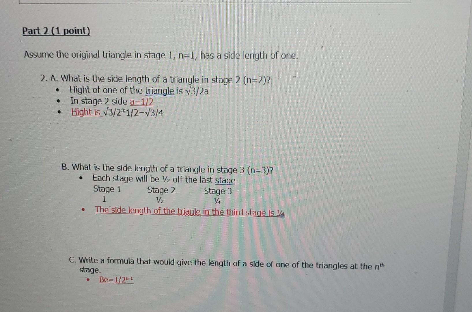 Solved Part 2 (1 point) Assume the original triangle in | Chegg.com