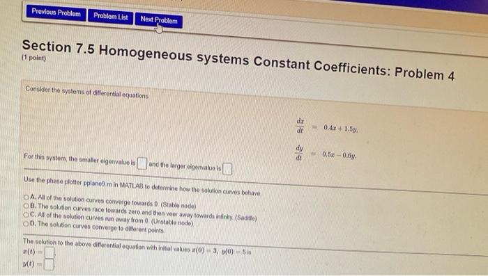Solved Previous Problem Problem List Next Problem Section | Chegg.com