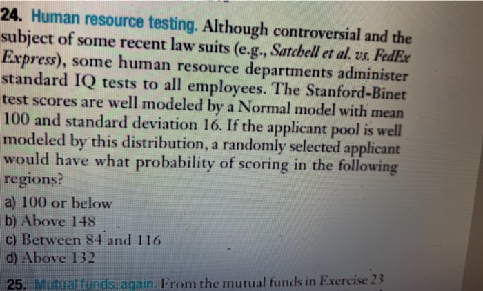 Solved 24. Human resource testing. Although controversial | Chegg.com Solved 24. Human resource testing. Although controversial | Chegg.com
