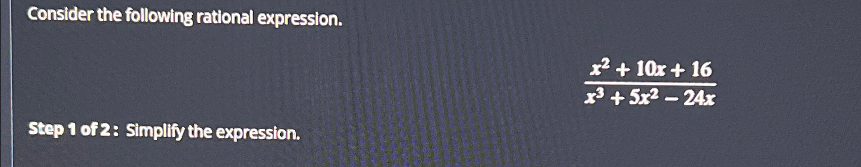 Solved Consider the following rational | Chegg.com