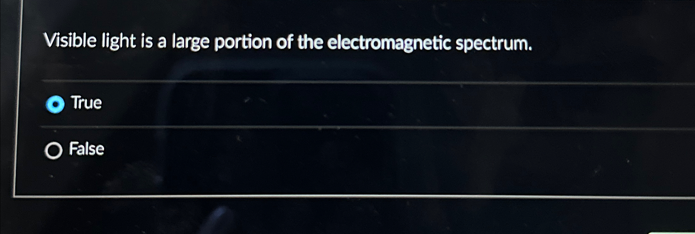 Solved Visible light is a large portion of the | Chegg.com