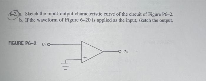 Solved 6-2. a. Sketch the input-output characteristic curve | Chegg.com