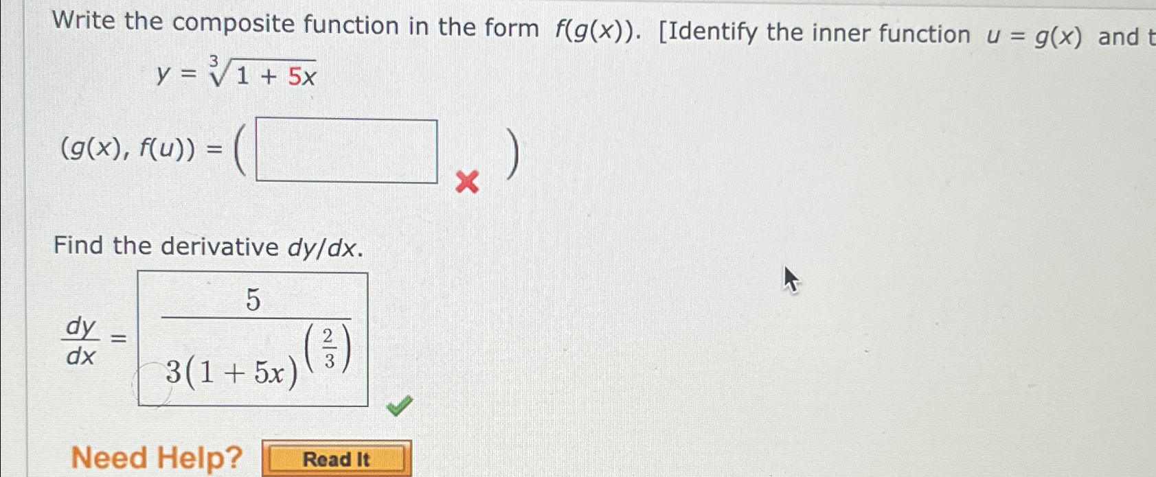 Solved Write the composite function in the form | Chegg.com