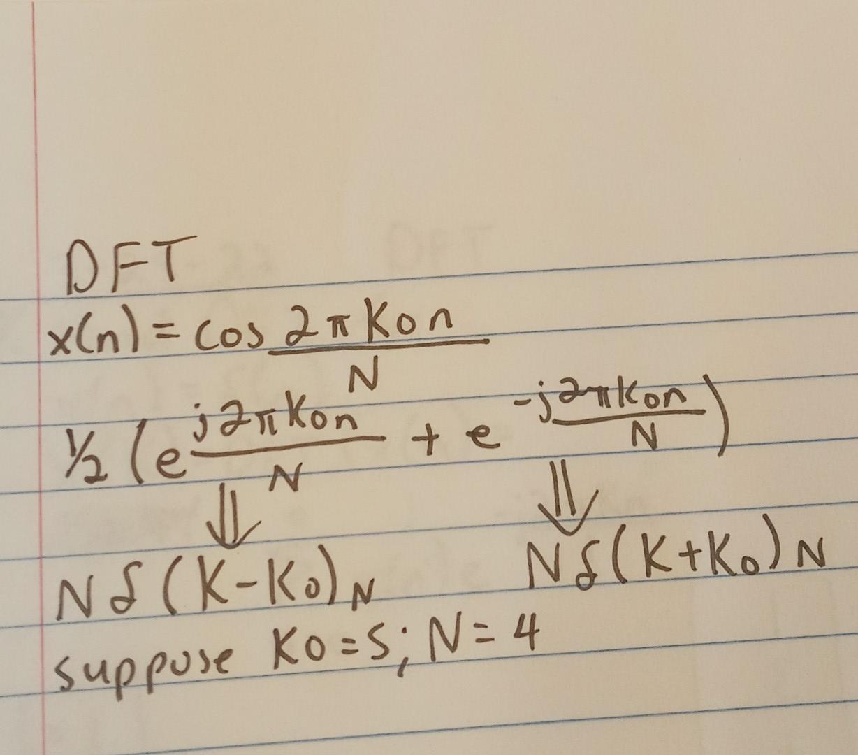 Solved find dft of problem when ko=5 & N=4 show all steps | Chegg.com