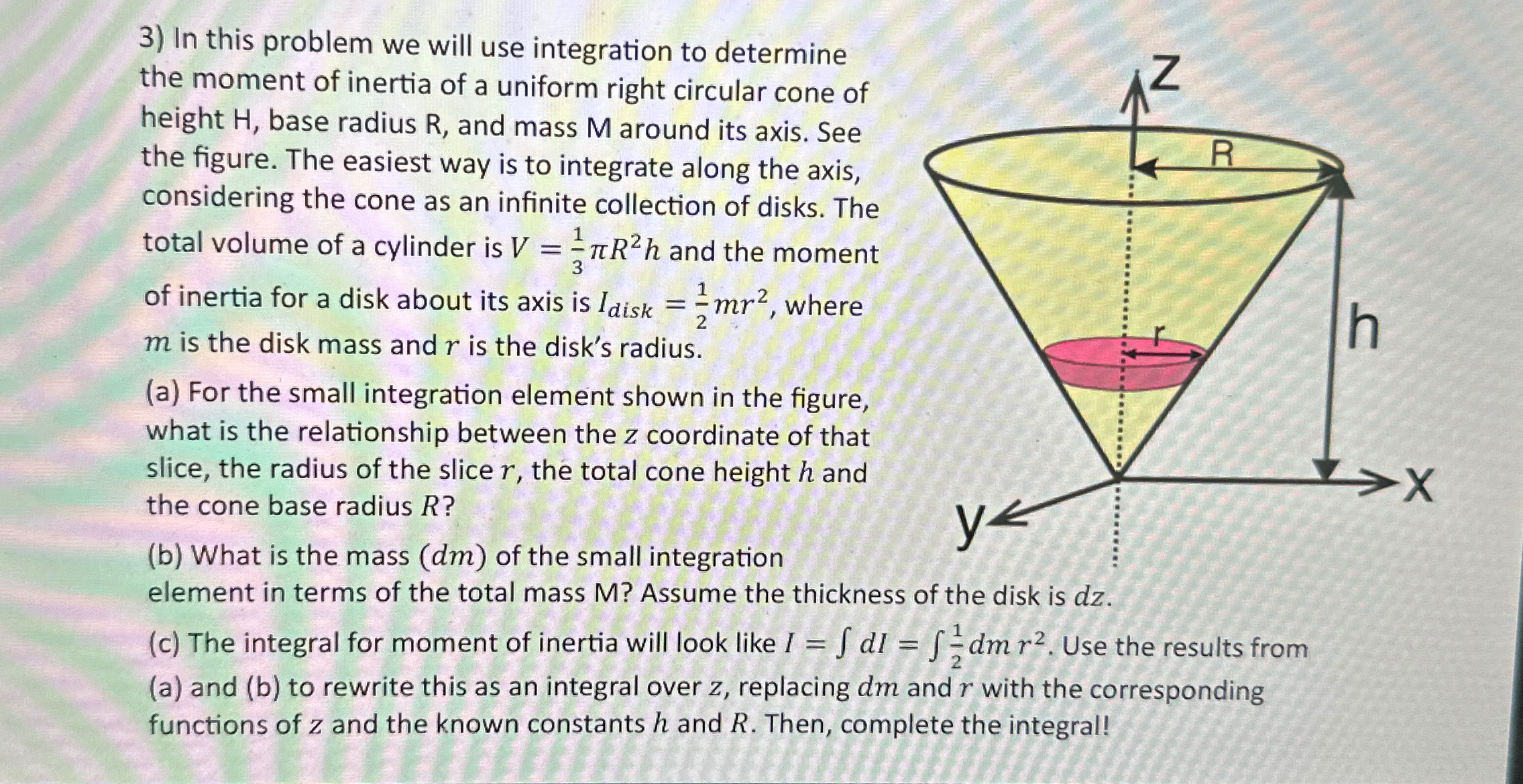 Solved In this problem we will use integration to determine | Chegg.com