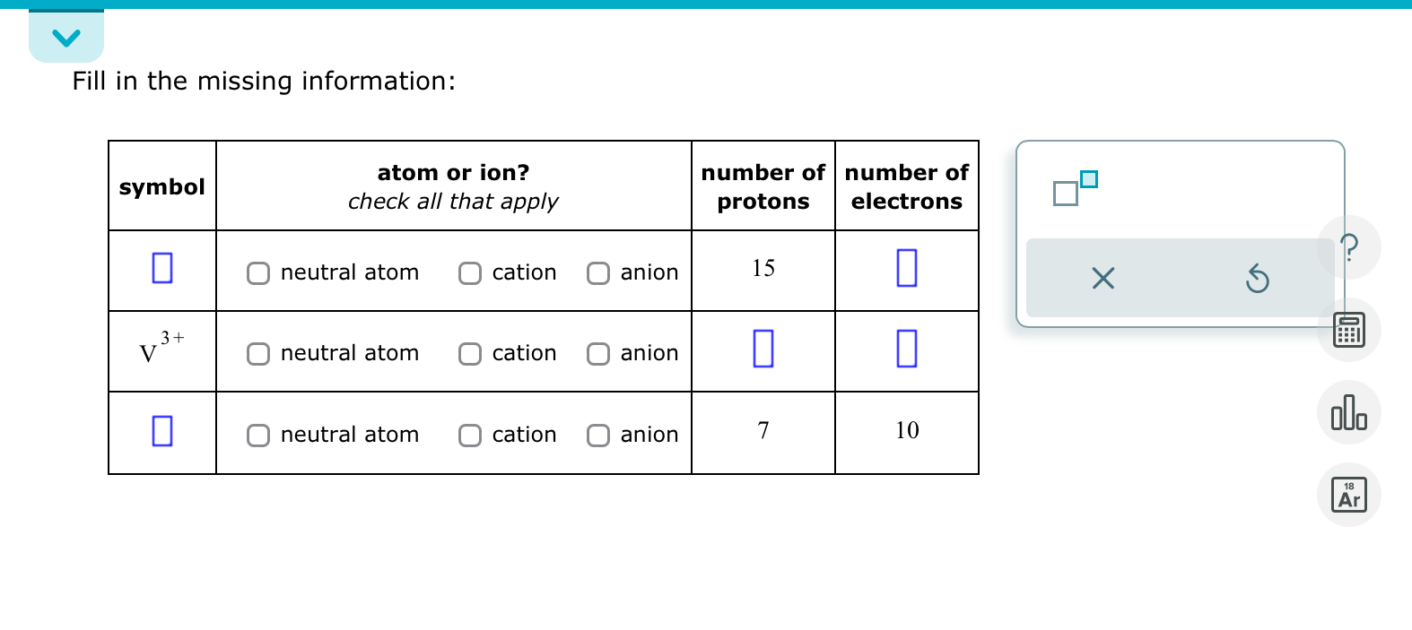 Solved Fill in the missing | Chegg.com