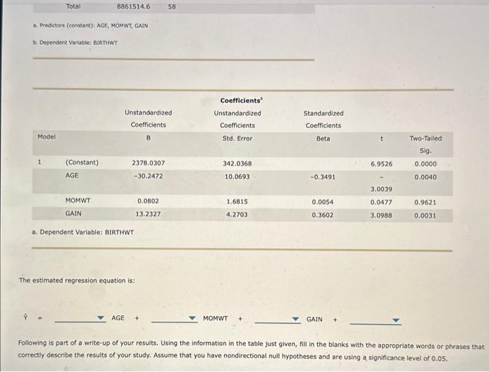 Solved 4. Interpreting statistical software output in | Chegg.com