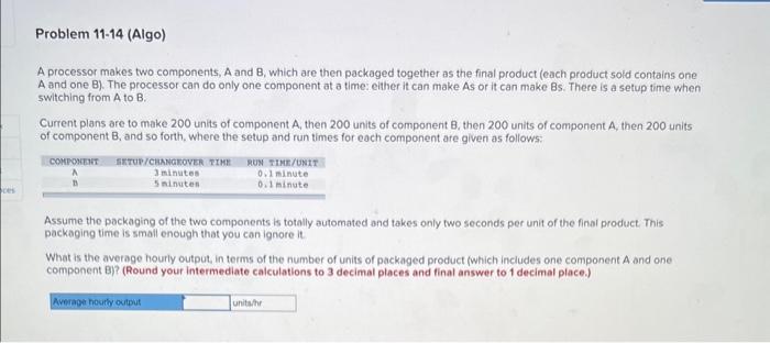 Solved A processor makes two components, A and B, which are | Chegg.com