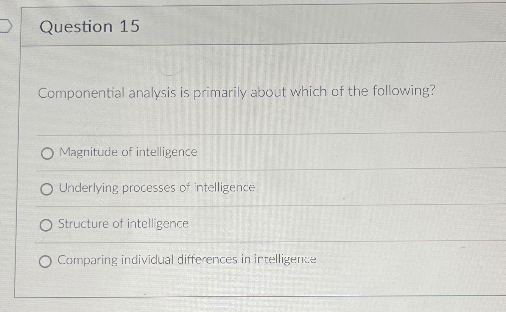 Solved Question 15Componential analysis is primarily about | Chegg.com